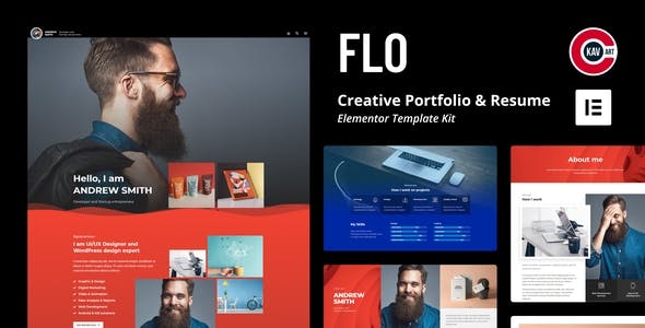 FLO – Creative Portfolio & Resume Template Kit – GPL Cellar